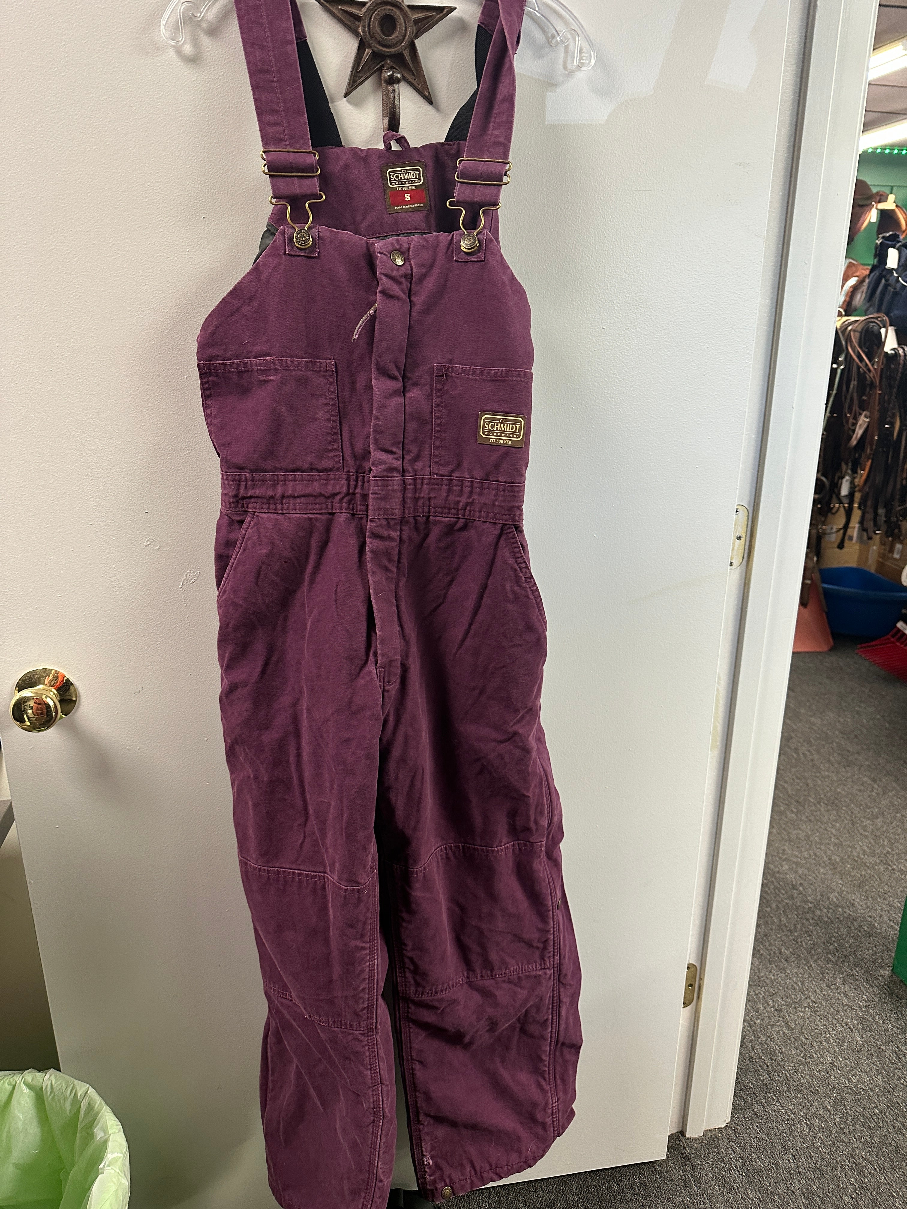 S Schmidt Women's Purple Barn Overalls – Jeffrey's Horse and Hounds, LLC